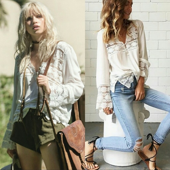 Spell | Tops | Spell And The Gypsy Sienna Lux White Lace Blouse | Poshmark
